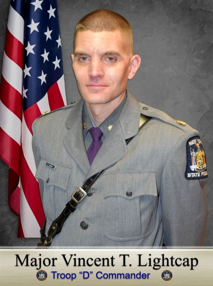 State Police announce that Major Vincent T. Lightcap will serve as the ...
